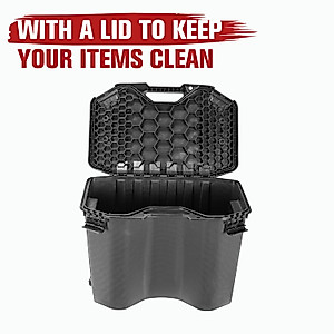 A & UTV PRO Modular Cargo Box for Can Am Maverick, 30 L/7.8 Gallon Rear Storage Cargo Box with Lid for LINQ Can Am Maverick X3 MAX, Trail, Defender, Commander Accessories, Replace OEM#715006830