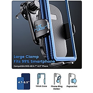 eSamcore Car Vent Phone Mount, Car Phone Holder Mount with Swing Arm Air Vent Clip Car Mount Cell Phone Holder Car for iPhone 12/13 Pro Max & All 4.7" - 6.9" Android Smartphone