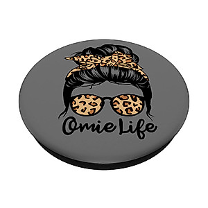 Omie Life Messy Bun Hair Funny Grandma PopSockets Swappable PopGrip