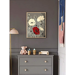 Paint by Numbers for Adults & Kids Easy for Beginner Ages 8-12 Flowers DIY Acrylic Paint Oil Painting on Canvas Drawing Paintwork Paintbrushes Art Crafts Wall Art Decorations 16"x20" Frameless