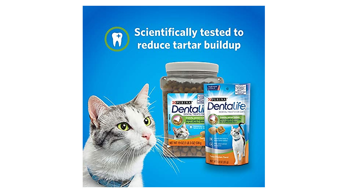 DentaLife Cat Dental Treats - Tasty Chicken Flavor for Healthy Teeth