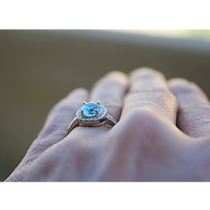 Oxford Diamond Co White Opal & Cz .925 Sterling Silver Ring size 7