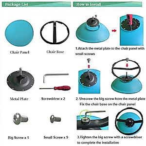 Fanboxk Kids Sensory Swivel Chair,Autism Sensory Spinning Chair for Kids,Sensory Spinning Toy Chair,Kids Coordination Sensory Swivel Products for Ages 3 Years and UP,Training Body Coordination(Blue)