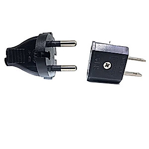 Ecotrees Travel Small European to US Plug Adapter 220v to 110v Travel Adapter Set of 2 / Plug Type C or Plug Type F to Type A (US Standard)/ None Power Convert