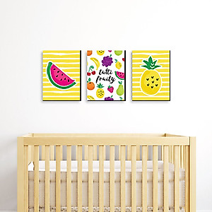 Big Dot of Happiness Tutti Fruity - Nursery Wall Art, Kids Room and Decor Frutti Summer Home Decorations - Gift Ideas - 7.5 x 10 inches - Set of 3 Prints