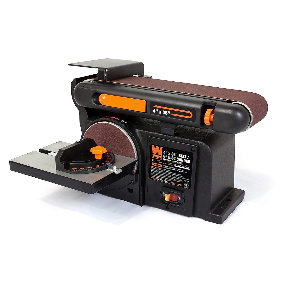 WEN 3921 16-inch Two-Direction Variable Speed Scroll Saw & 6502T 4.3-Amp 4 x 36 in. Belt and 6 in. Disc Sander with Cast Iron Base