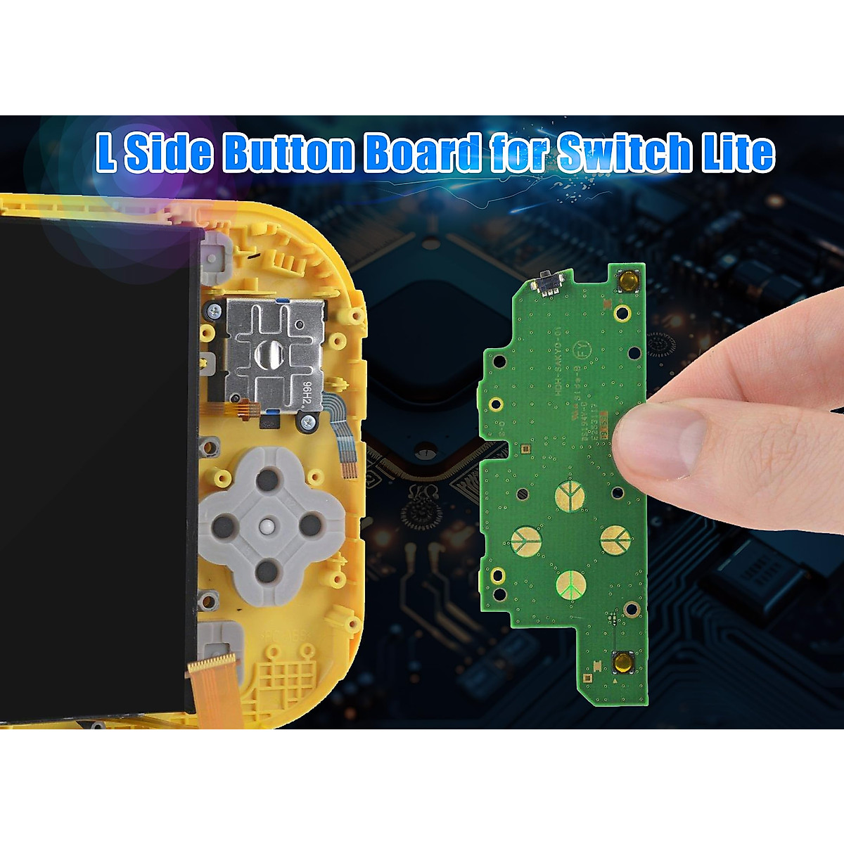 Left L Side Motherboard, for Switch Lite Left Handle, PCB Material L Side Board, Replacement Professional Game Console Key Board Part [video game]