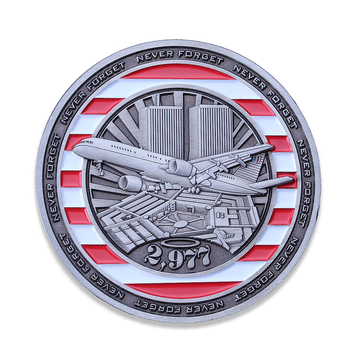 20 Years: Never Forget 9-11 Challenge Coin! 20 Years: Never Forget September 11th 2001. Limited Challenge Coin 2" Designed by Military Veterans