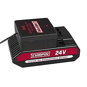 Chapin 6-8238 24V Lithium-Ion Replacement Battery and Charger, with Indicator Lights, Battery Charge Level, Fits Chapin 63924, 97902, 97900 Models, Black and Red
