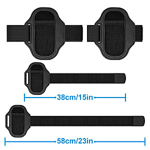 FASTSNAIL 2 Packs Leg Strap Compatible with Nintendo Switch Sports/Ring Fit Adventure, 2 Sizes Adjustable Velcro Straps Compatible with Nintendo Switch & OLED Model Controller Games Accessories