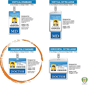 RN BSN Badge Buddy - Horizontal - Heavy Duty Spill Proof & Tear Resistant Cards - 2 Sided - Quick Role Identifier ID Buddy for BSN Registered Nurses - USA Printed by Specialist ID (1 Single, Blue)