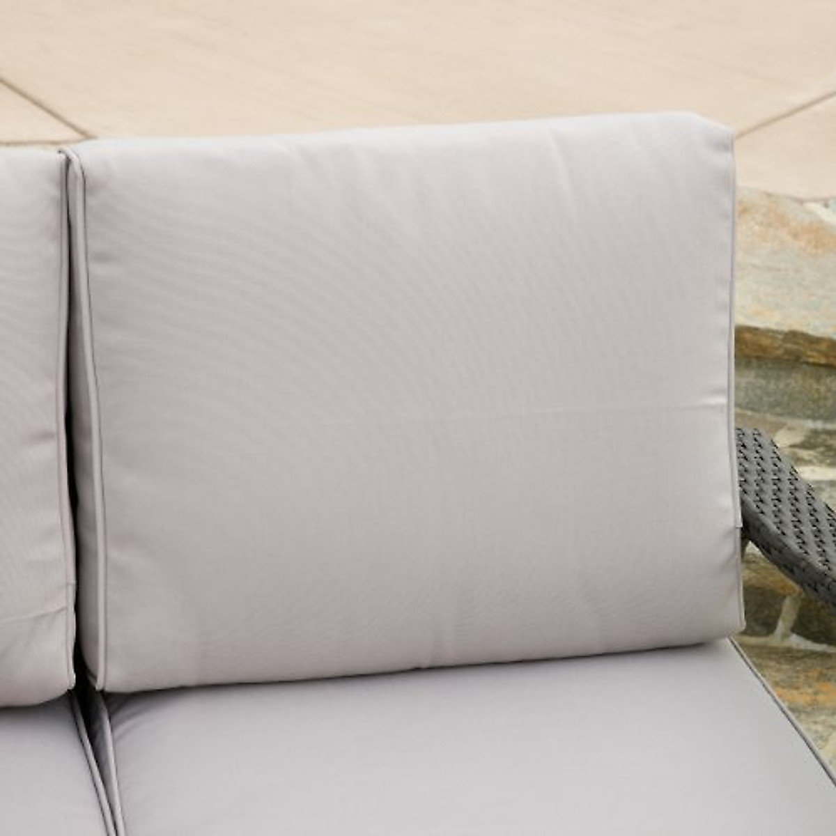 Christopher Knight Home Honolulu Outdoor Wicker Seating Set and Cushions, 4-Pcs Set, Grey