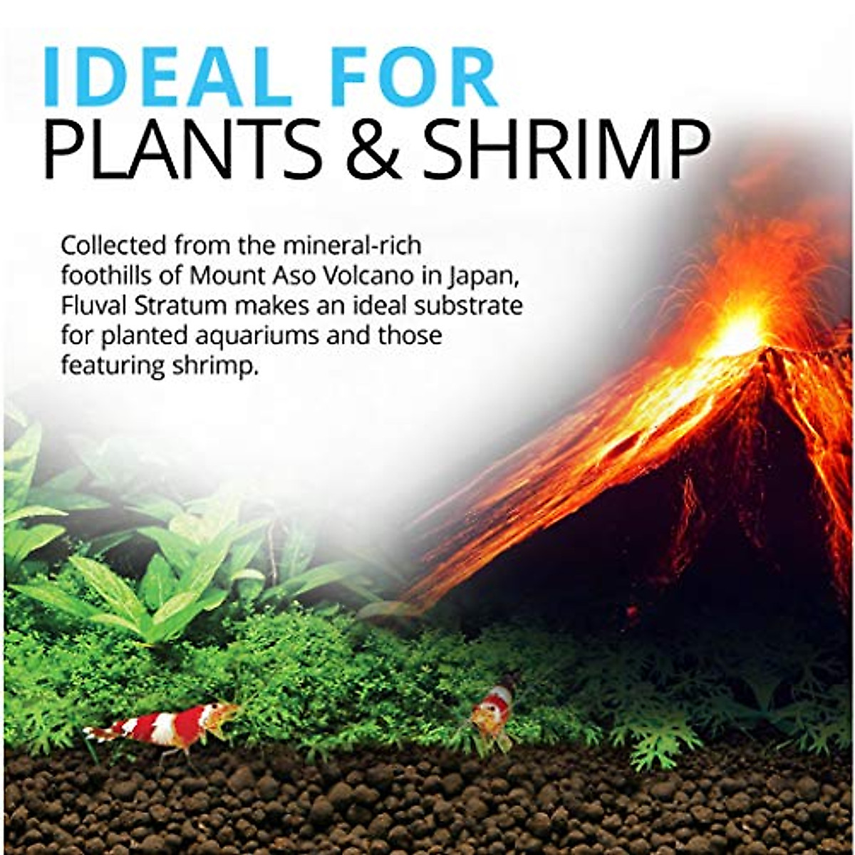 Fluval Plant and Shrimp Stratum, For Fish Tanks, 4.4 lbs., 12693