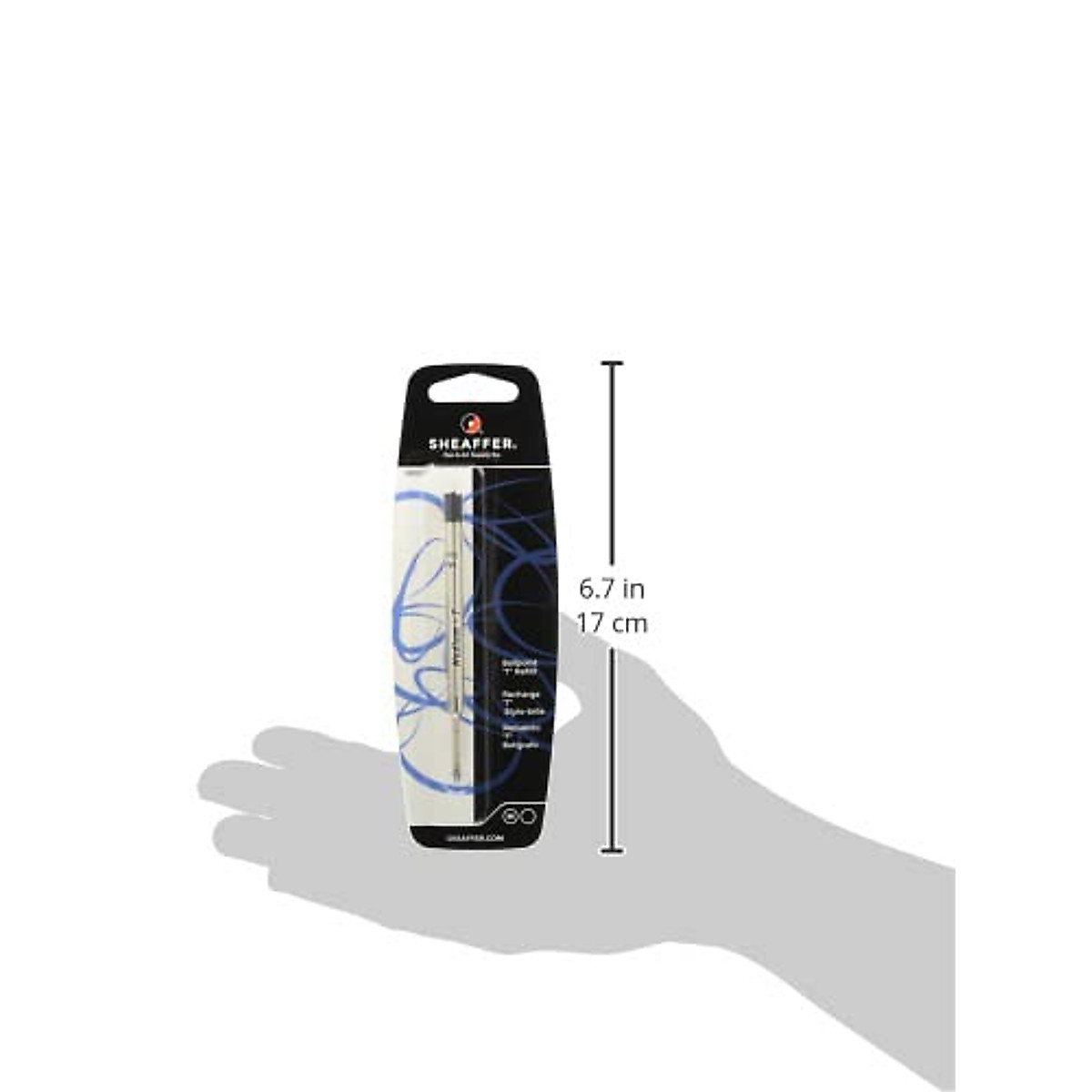 Sheaffer Ballpoint Refill"T" Style - Black Medium Blister Card (fits Sagaris, Taranis & Stylus)