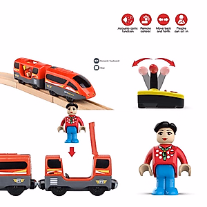 Train Track Accessories Remote Control Train, Battery Operated Locomotive Train Toy for Toddlers Train Set, Powerful Engine Train Vehicle Fits All Major Brands Railway System (Battery Not Included)