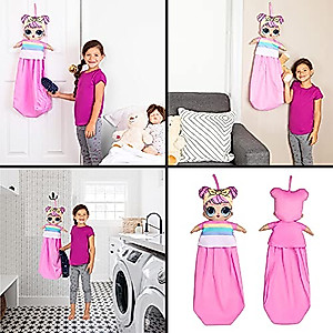 Franco Kids Room Laundry Plush Hanging Happy Hamper, One Size, LOL Surprise