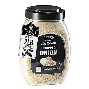 Fresh Finest Bulk Spices Commercial and Home Cooking 2 LB Dehydrated Chopped Onion Flakes Bulk, Dried Onion For Soups, Stews, Vegetables, Dehydrated onions Perfect for emergency food supply