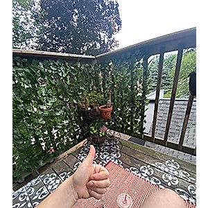 Artificial Ivy Privacy Fence Screen, Faux Ivy Leaves Hedge Fence and Vine,Heavy Duty Fencing Mesh Shade Net Coverfor Wall Home Outdoor Decor, Garden, Yard Decoration (Green) (118', 59')