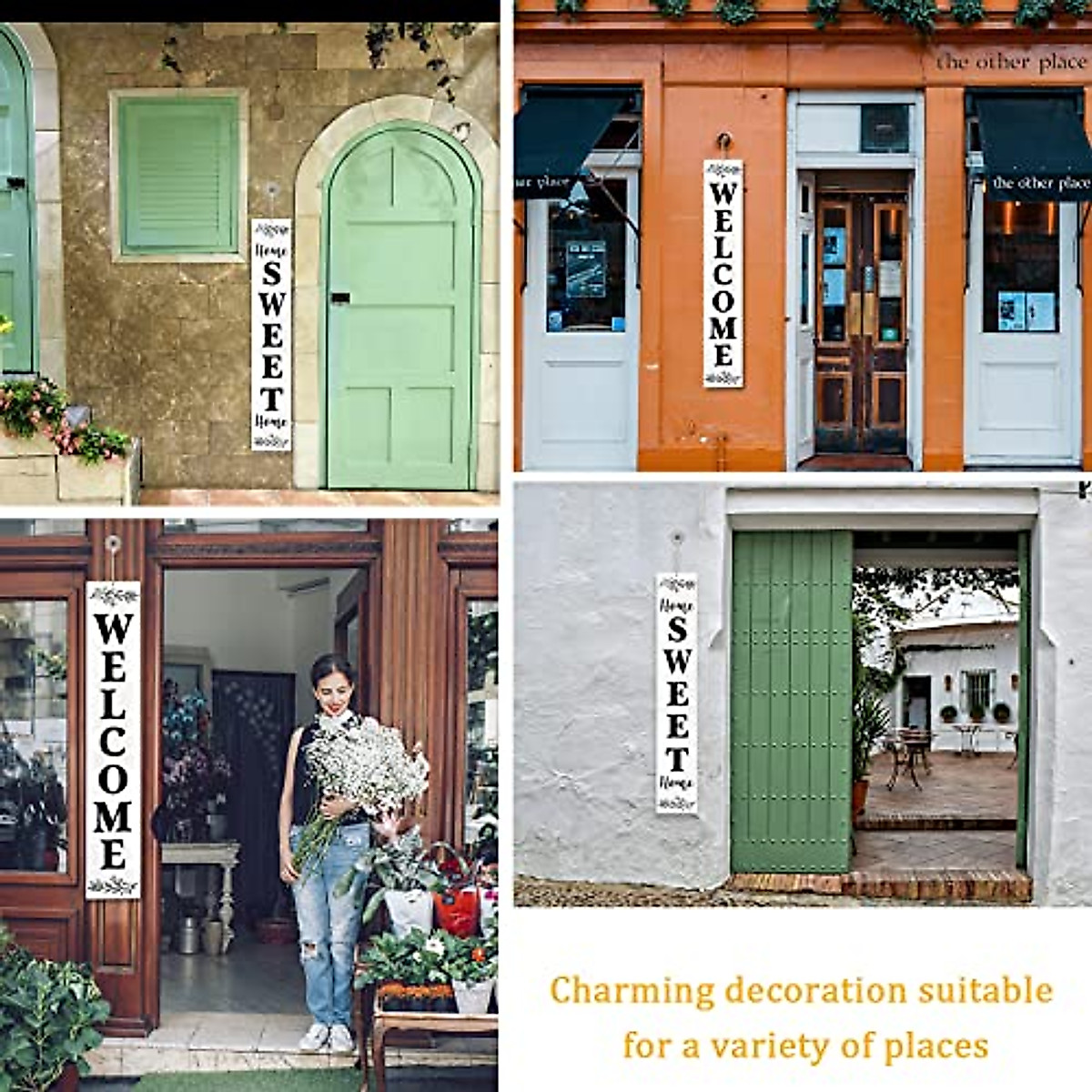 4.75 Ft Welcome Sign for Front Door-Vertical Welcome Home Sign -Yard Porch Sign for Front Door Decorations and Best House Warming Gifts