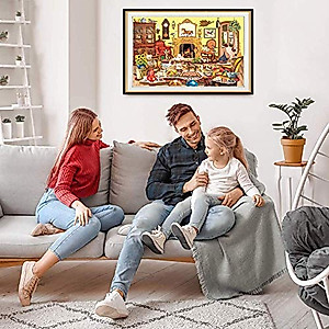 Jigsaw Puzzles 1000 Pieces for Adults Kids,Lazy Living Room Time Puzzles Animal Cartoon Puzzle Modern Home Decor Fum Games Toys Gift