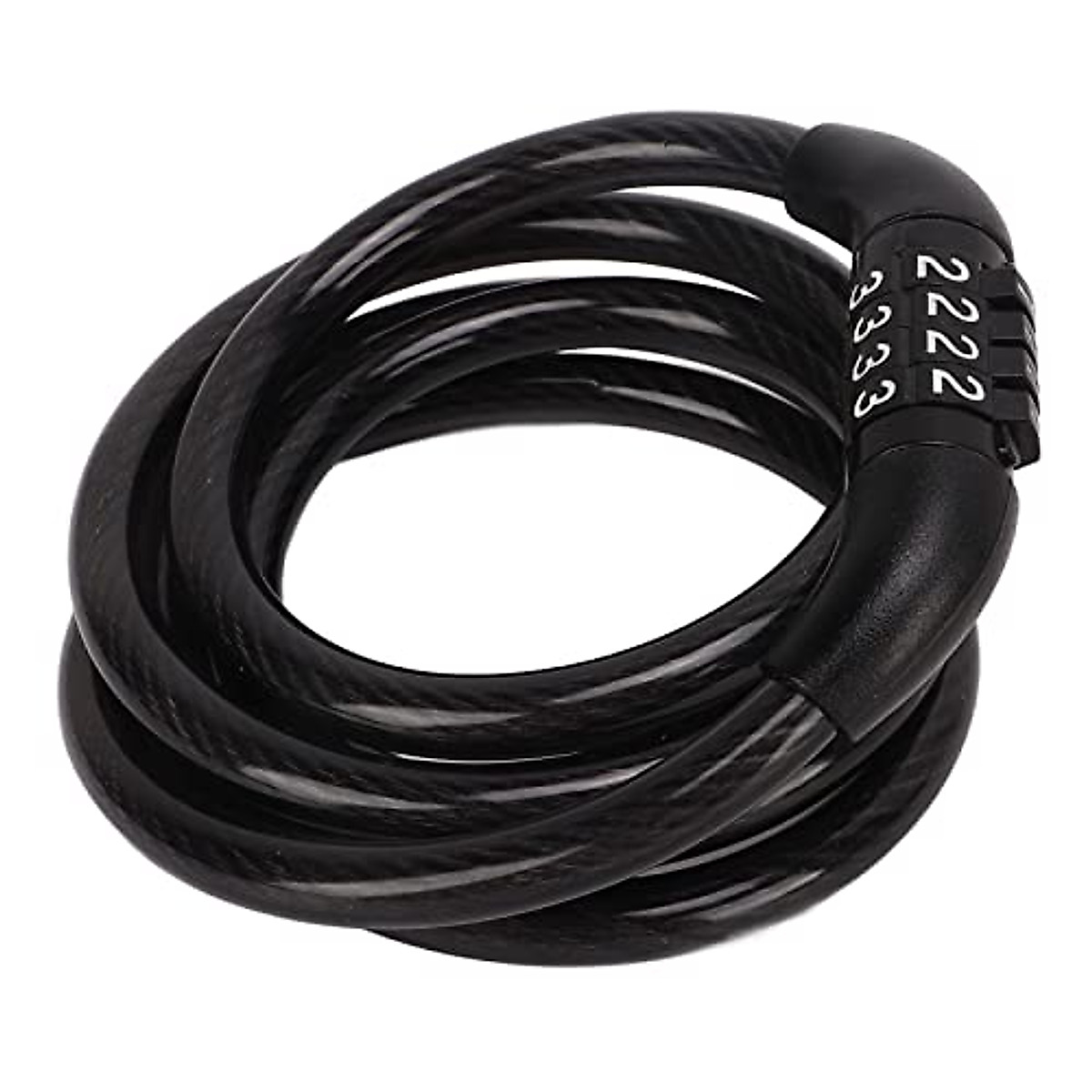 Bike Cable Lock, Manganese Steel Scratch Proof Drill Resistant Anti Theft Chain Lock Combination Not Changeable Password for Scooters