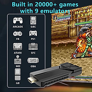GamesPower Wireless Retro Game Console, Handheld Console, 20000+ Games, Plug and Play Video Game Stick, 4K HDMI Output, 9 emulators, Dual 2.4G Wireless Controllers (Special Edition)