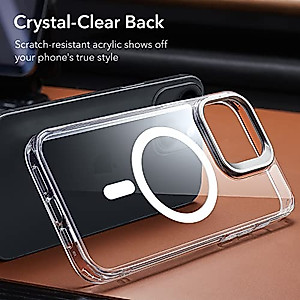 ESR for iPhone 13 Case/iPhone 14 Case, Compatible with MagSafe, Built-in Camera Ring Stand, Military-Grade Protection, Magnetic Phone Case for iPhone 13/14, Classic Kickstand Case (HaloLock), Clear