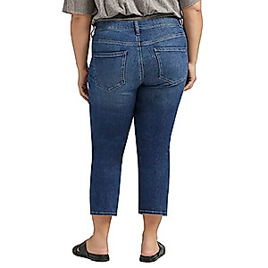 JAG Jeans Women's Plus Size Maya Pull-On Capri Jean, Night Blue