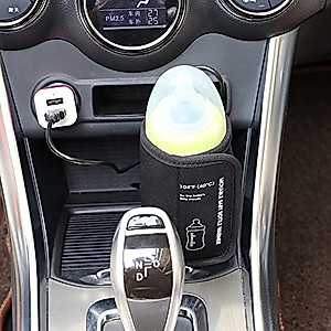 Kakalote 10V Car Baby Bottle Warmer,Portable Travel Milk Bottle Constant Temperature Feeding Bottle,USB Baby Bottle Warmer for Travel Camping(Size:4.9x3.1inch)