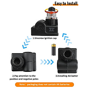 YIGUCS Grill Igniter Kit Fit for Blackstone 36 Inch Griddle, 4 Outlet Electronic Push Button Electronic Igniter Replacement Spark Plug Kit