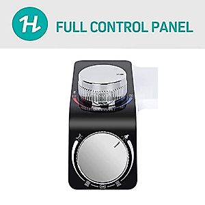 FirstHealth Fresh Water Bidet Attachment - Temperature and Pressure Control with Self-Cleaning Front and Back Wash - Easy No-Plumber Universal Installation for Round and Elongated Bowls