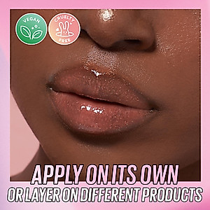 Kaja Lip Balm - Gloss Shot 01 Crystal Clear | High Shine, Non-Sticky, with Jojoba Oil, Sheer, Hydrating, Juicy, Plumper Looking, Non-irritating, Shea Butter, Nourishing Treatment, 0.14 FL Oz