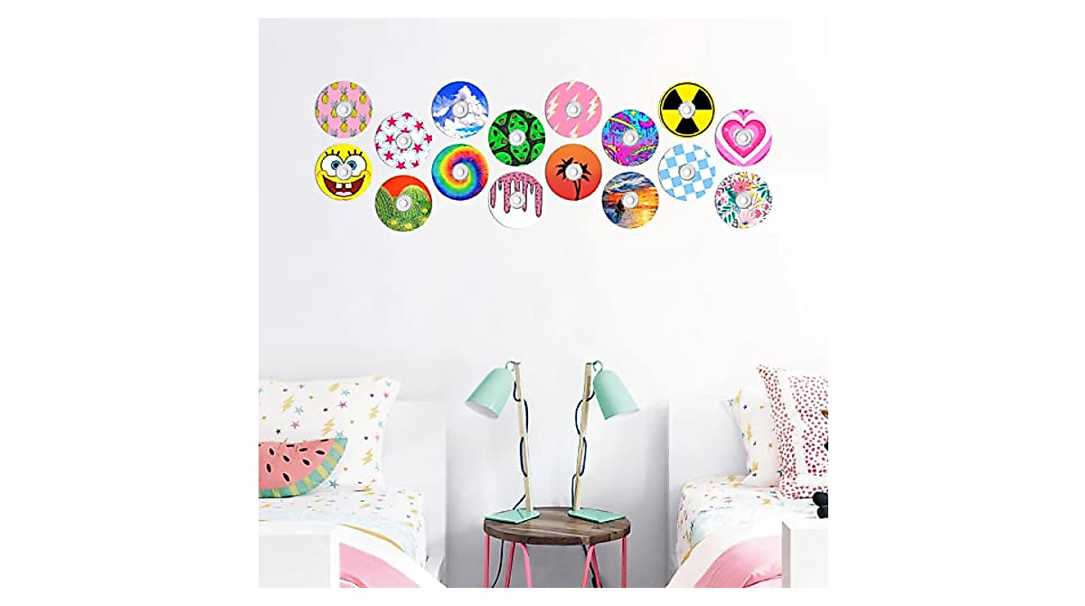 HK Studio Indie Records Wall Decor Pack | 16 Vibrant PVC Decals
