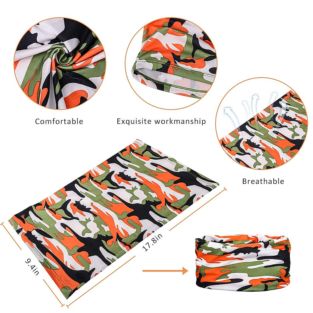 Uneam Men's Standard Balaclava, Camouflage(6 Pack), 5 1/8