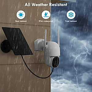 Solar Panel for Outdoor Security Cameras, Solar Panel with 10 ft Charging Cable