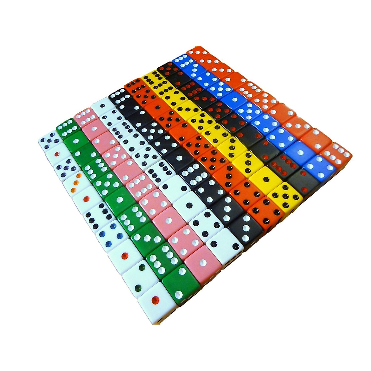 Hobby Monsters 100-Piece 16 mm Assorted Dice for Family Game Night and Teaching Math