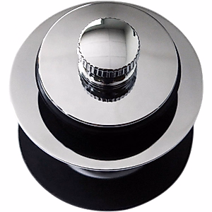 Westbrass 597244-26 White 1-1/2" Tubular Pull & Drain Bath Waste Drain Kit with 2-Hole Overflow Faceplate, Polished Chrome