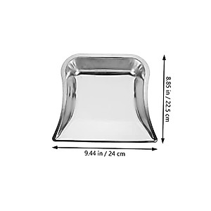 Healeved 2pcs Desktop Dustpan Convenient Dustpan Practical Trash Shovel Mini Dustpan Practical Cleaning Shovel Office Cleaning Shovel Commercial Jumbo Dustpan Silver Stainless Steel