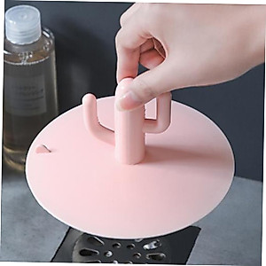 2pcs Bathtub Stopper for Bathroom Round Cactus Shape Plug Silicone Sink Cover Creative Sink Plug Kitchen Accessories Silicone Sink Plug