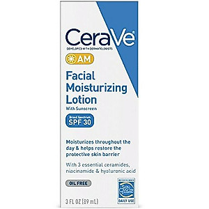 CeraVe Facial Moisturizing Lotion AM 3 oz (Pack of 3)