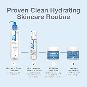 DERMA-E Hydrating Night Cream – Overnight Face Moisturizer with Anti-Aging Hyaluronic and Green Tea Acid to Smooth and Nourish, 2 Oz