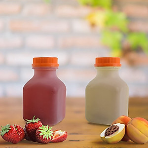 [30 PACK] Empty Plastic Juice Bottles with Tamper Evident Caps 8 OZ - Smoothie Bottles - Ideal for Juices, Milk, Smoothies, Picnic's and even Meal Prep by EcoQuality Juice Containers