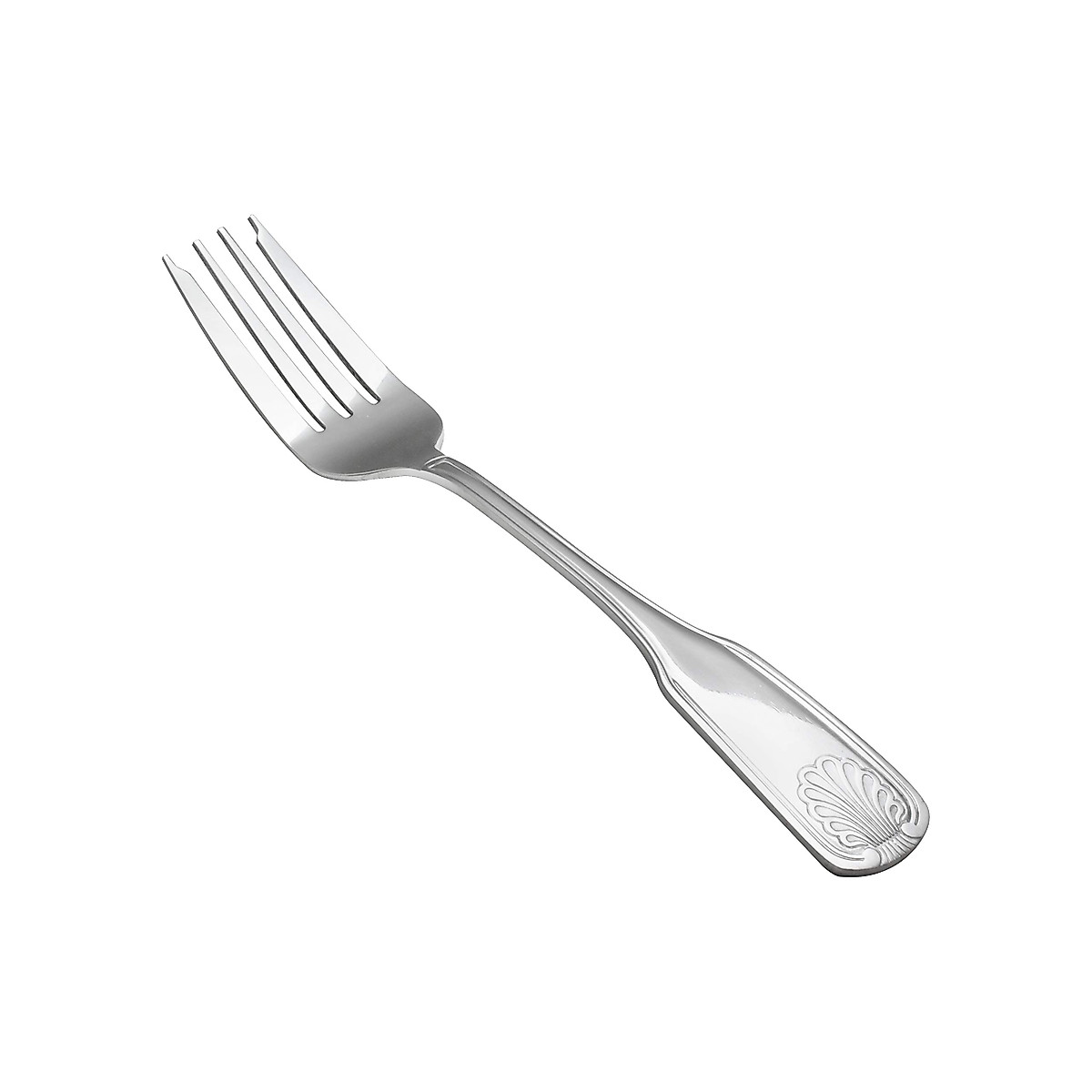 Thunder Group SLSS007 Salad Fork, 7.01", 18/0 Stainless Steel, Mirror-Finish, Sea Shell, Pack of 12