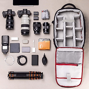 BESCHOI Camera Bag, Camera Backpack for photographers 20L Waterproof Camera Bags for DSLR Camera, Speedlite Flash, Camera Tripod, Laptops, Lens and Accessories