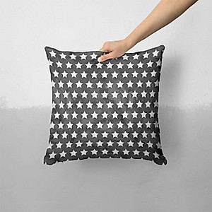 iiRov Black and White Watercolor Stars - Custom Decorative Home Decor Indoor or Outdoor Throw Pillow Cover for Sofa, Bed or Couch Cushion (Pillow CASE Cover ONLY)