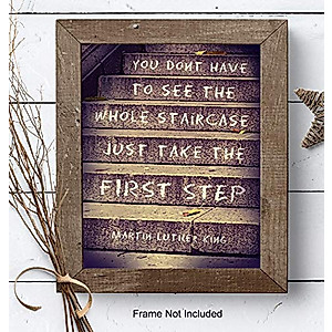 Martin Luther King, MLK, Motivational Quote Wall Decor Art Print - Inspirational Poster, Picture - Great Home or Office Decoration or Gift for Teachers, Classroom, Entrepreneurs, Managers - 8x10 Photo