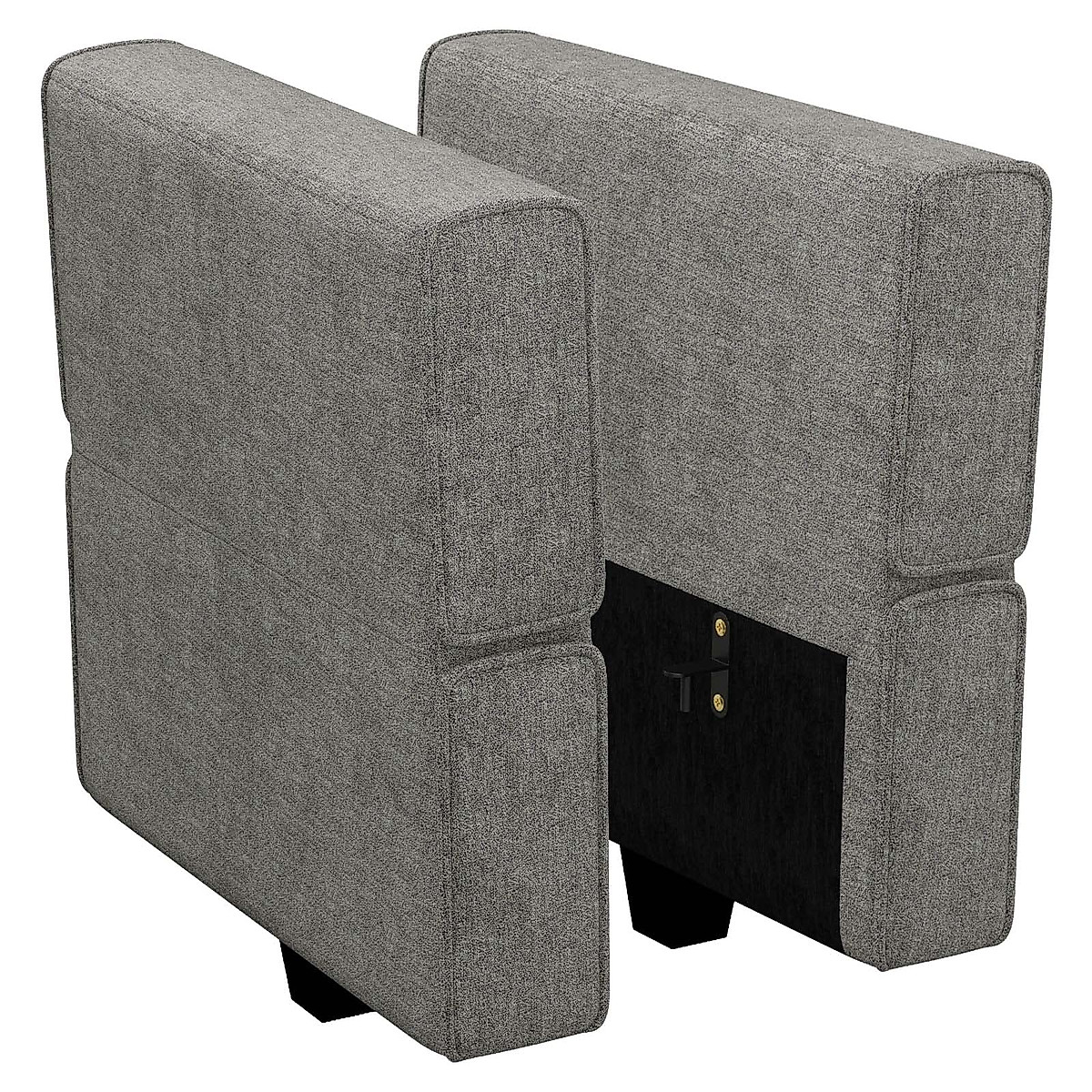 Belffin Fabric Modular Sectional Sofa Armrest Backrest Module Couch Side Sectional Part Armrest/Backrest Grey