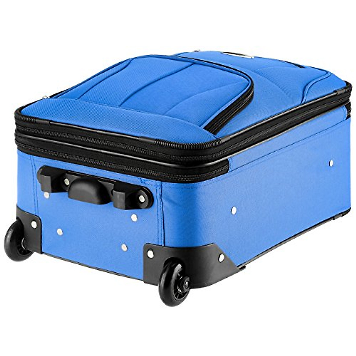 Rockland Fashion Softside Upright Luggage Set,Expandable, Blue, 2-Piece (14/19)