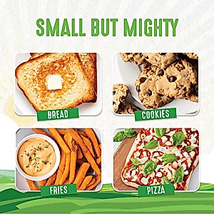 Green Life Mini Oven, Black, Healthy Ceramic Nonstick, Compact Size, Bake, Broil, Toast, Pizza Capability, Aluminized Steel Baking Pan, Stainless Steel Baking Rack, Chromed Steel Pan Handle