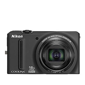 Nikon COOLPIX S9100 12.1 MP CMOS Digital Camera with 18x NIKKOR ED Wide-Angle Optical Zoom Lens and Full HD 1080p Video (Black) (OLD MODEL) (Renewed)